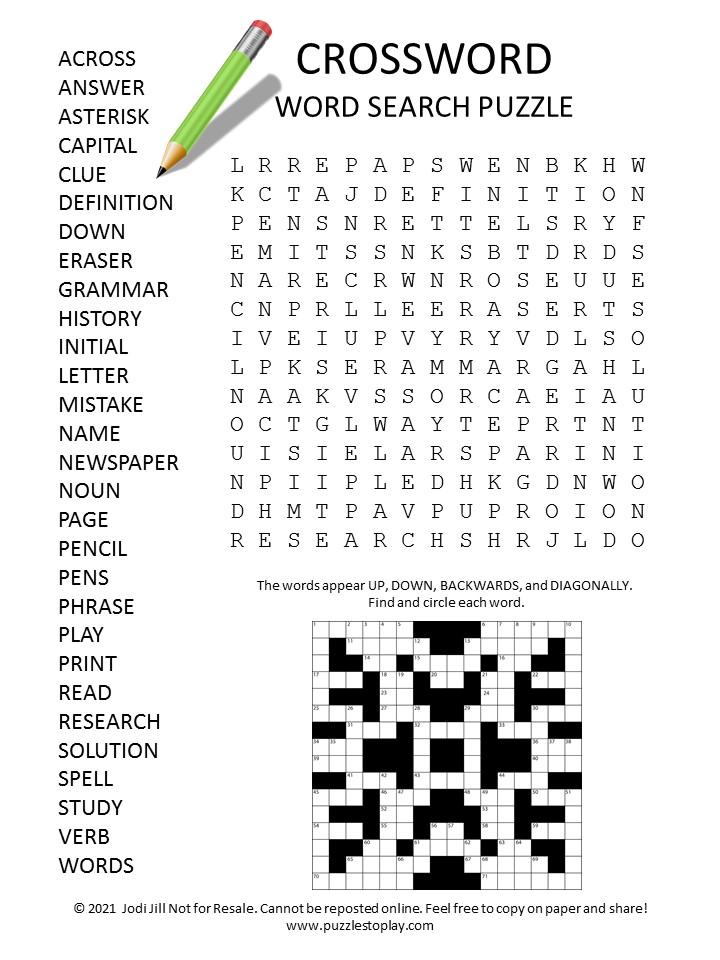 Free printable crossword puzzles and word searches, Download Free ...