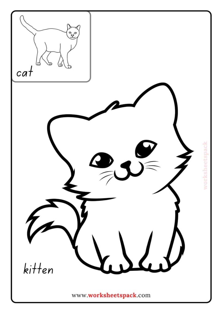Cute Baby Animal Coloring Pages Printable - worksheetspack - Worksheets ...