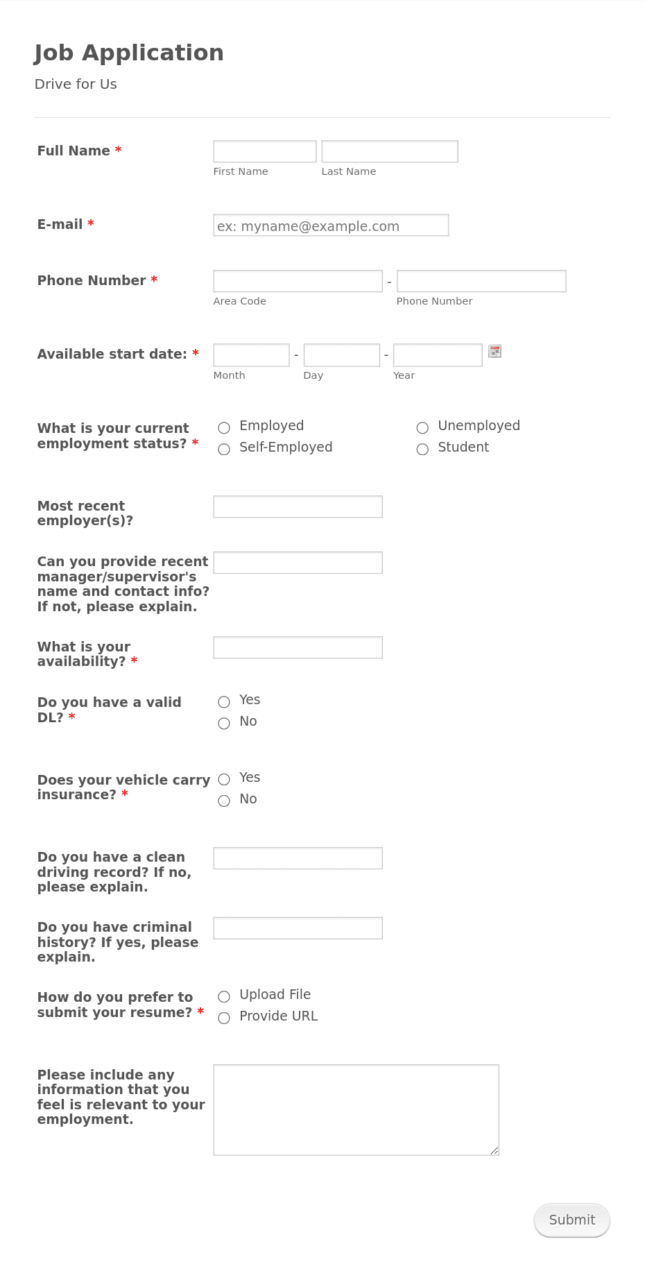 Free printable cvs application for employment, Download Free printable cvs application for ...