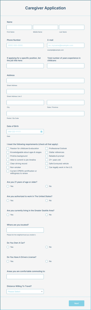 Sample Job Application Form Template | Jotform - Worksheets Library