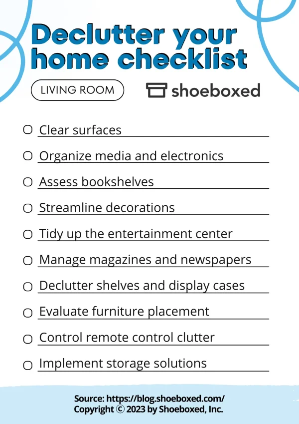 Declutter Your Home Checklist: Free Printable Checklists - Worksheets Library