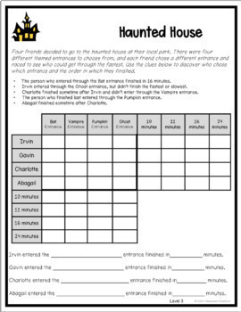 Halloween Logic Puzzles | Printable & Digital | Free | TPT - Worksheets ...