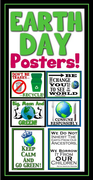 Earth Day Posters - Bulletin Board Posters for Earth Day - Worksheets ...