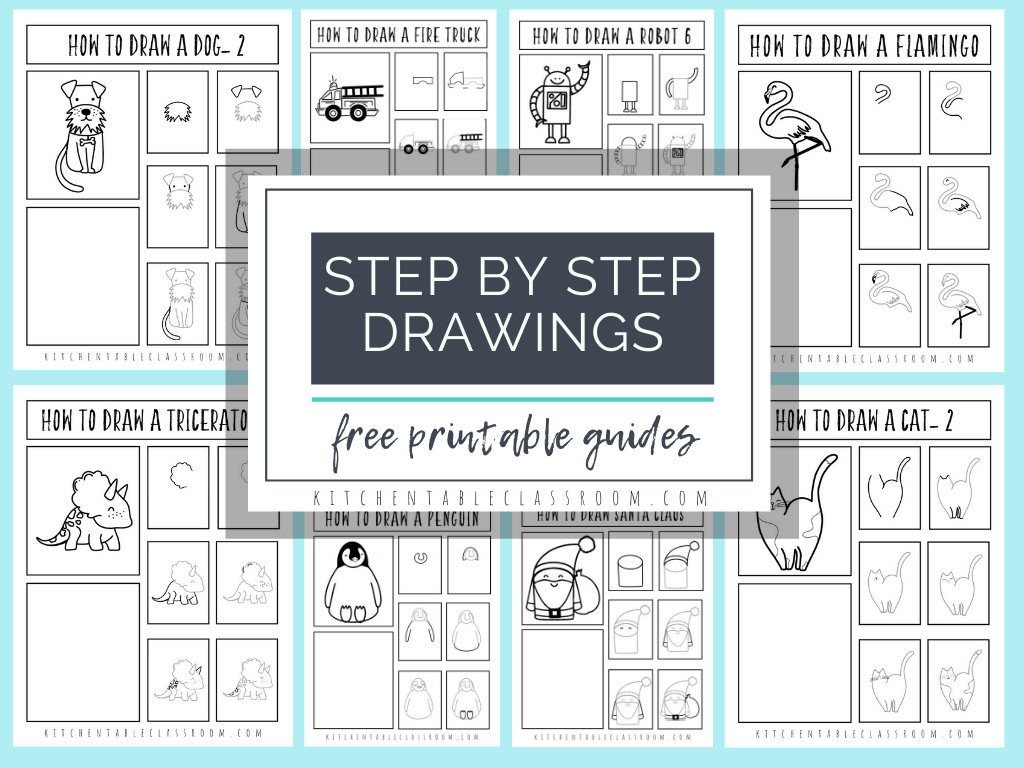 Easy Drawings for Kids- Step Step Drawing - The Kitchen Table ...