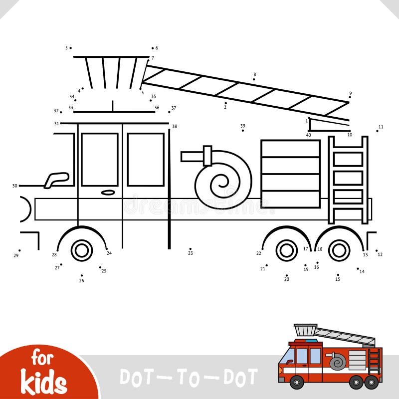 firetruck Connect The Dots printable worksheets - Worksheets Library