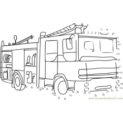 firetruck Connect The Dots printable worksheets - Worksheets Library
