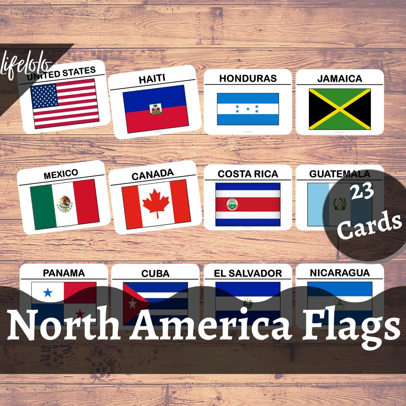 Flags of North America Display Pack - USA - Geography - Worksheets Library