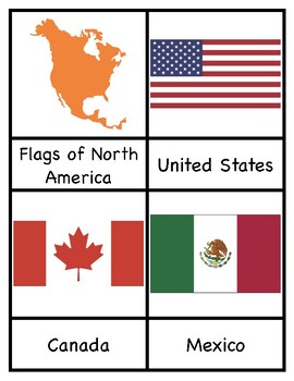 Flags of North America by Guiding Hands with Kellsie | TPT - Worksheets ...