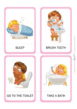 Free printable flashcards daily routine, Download Free printable ...