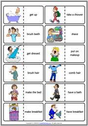 Daily Routines ESL Vocabulary Worksheets - Worksheets Library