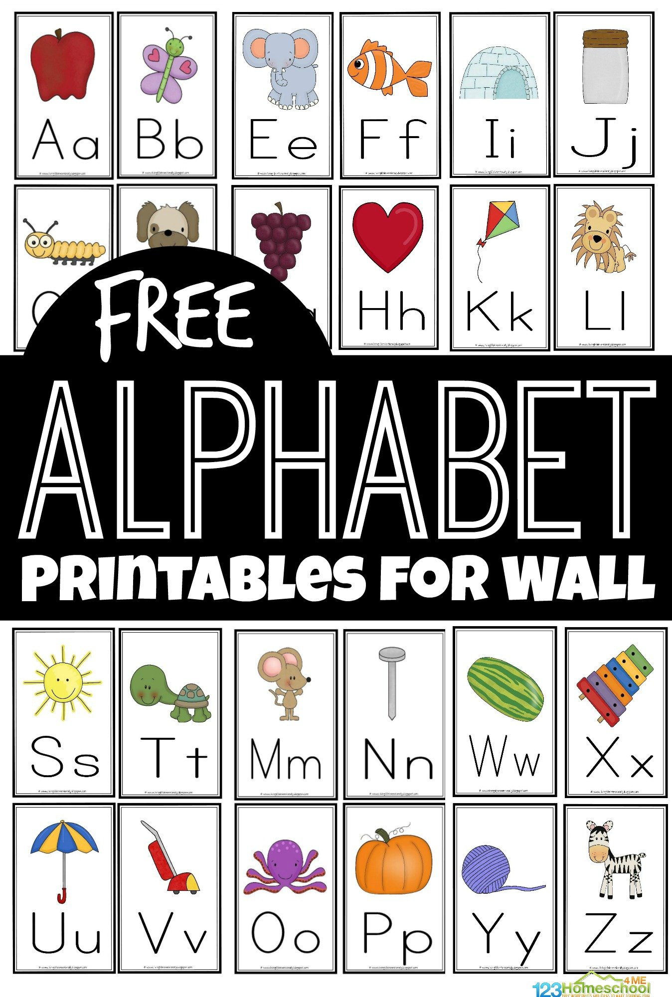 FREE Alphabet Flashcards and Printables for Wall - Worksheets Library