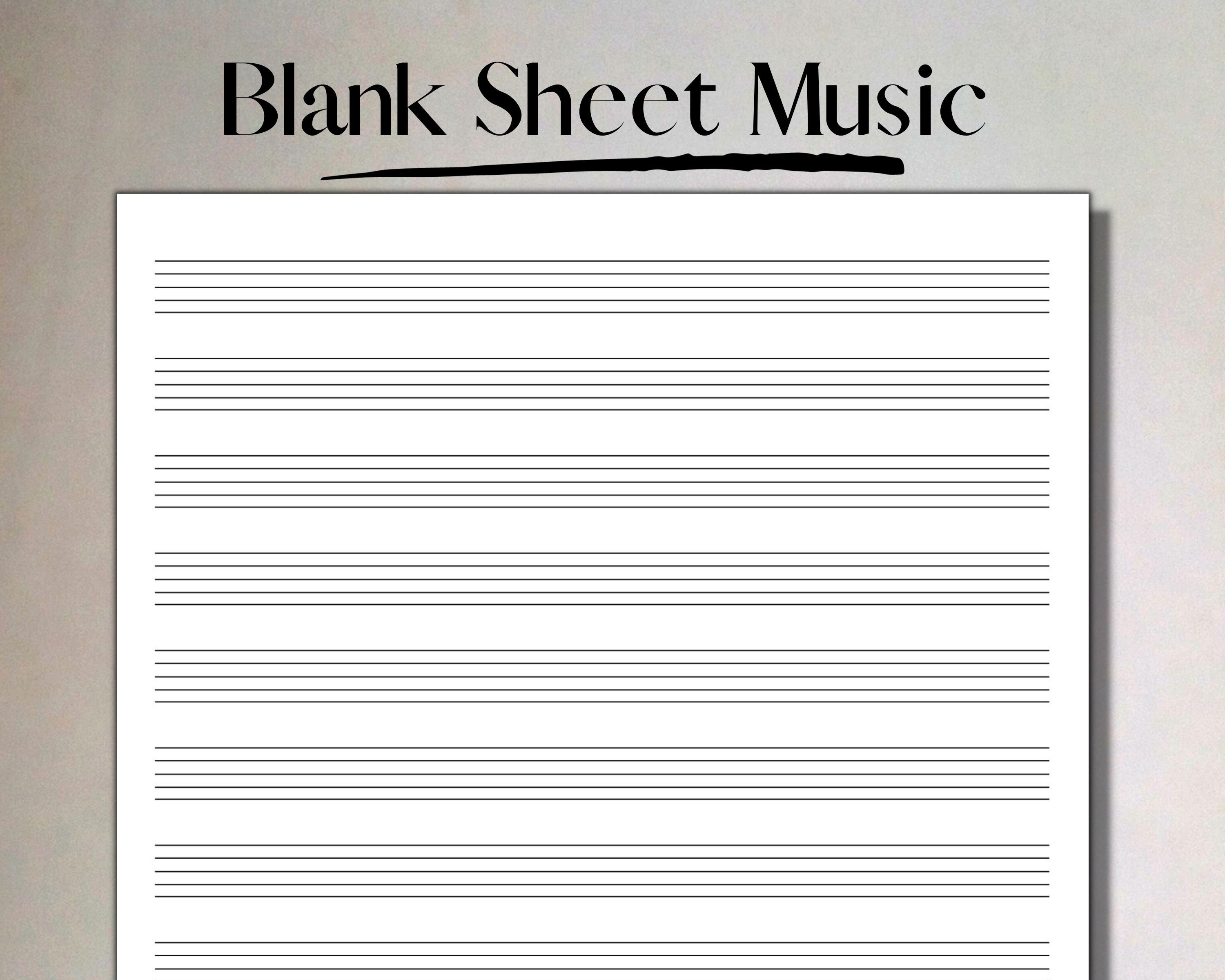Printable Blank Sheet Music Manuscript Paper 12 Stave Printable Printable Blank Sheet Music Manuscript Paper 12 Stave Printable