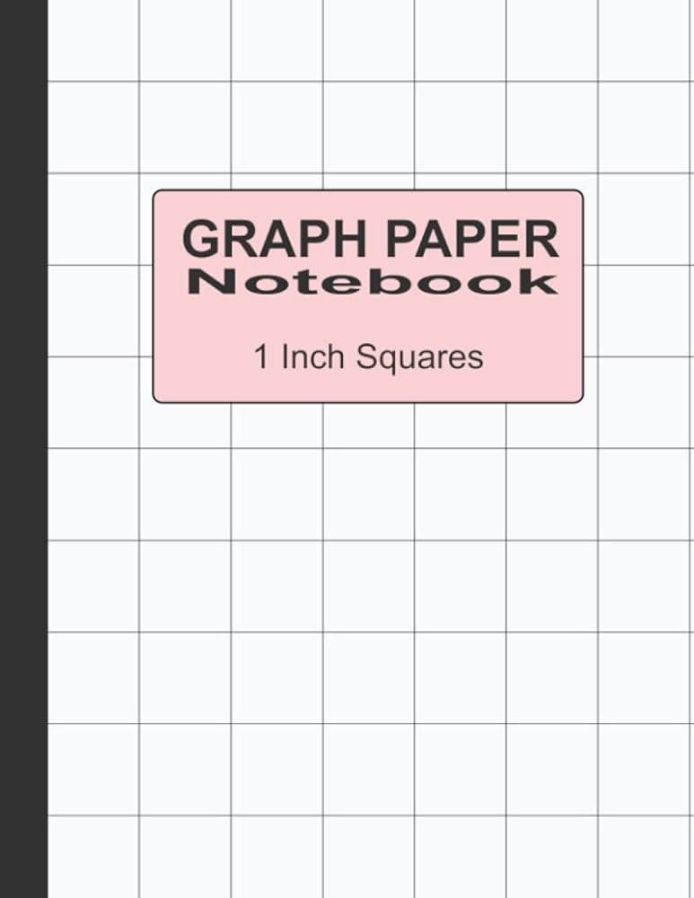 Graph Paper 1 Inch Squares: One Square Per Inch Grid Pages – Cover ...