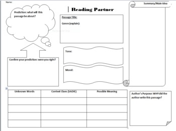 Reading Comprehension Graphic Organizer by Carolina Orton-Gillingham ...
