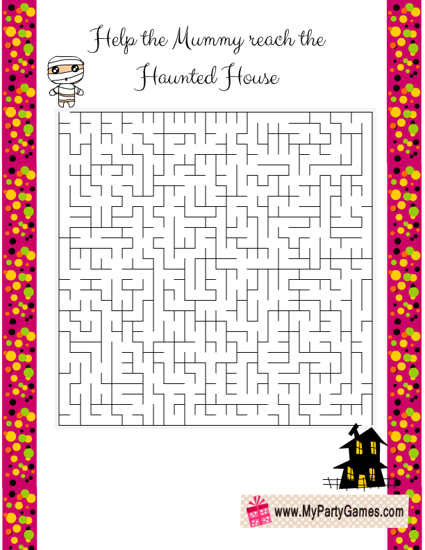 13 Free Printable Halloween Mazes - Worksheets Library