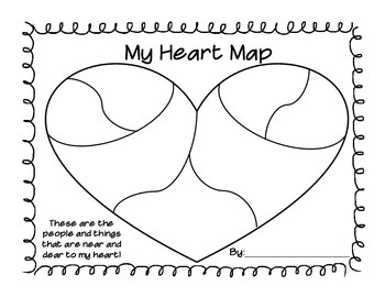 Free printable heart map for writing, Download Free printable heart map for writing png images ...