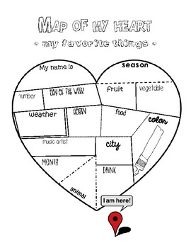 Free printable heart map for writing, Download Free printable heart map for writing png images ...