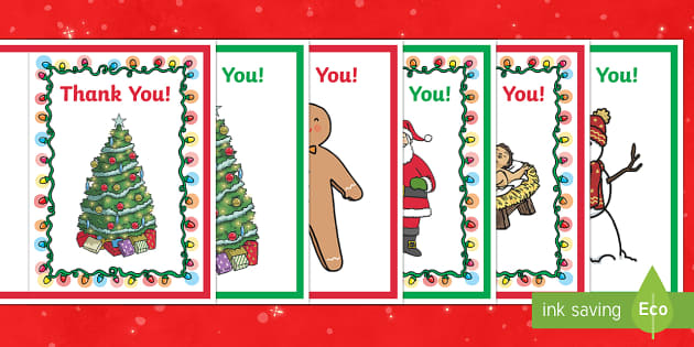 Holiday Card Templates - Printable Christmas Thank You Cards ...