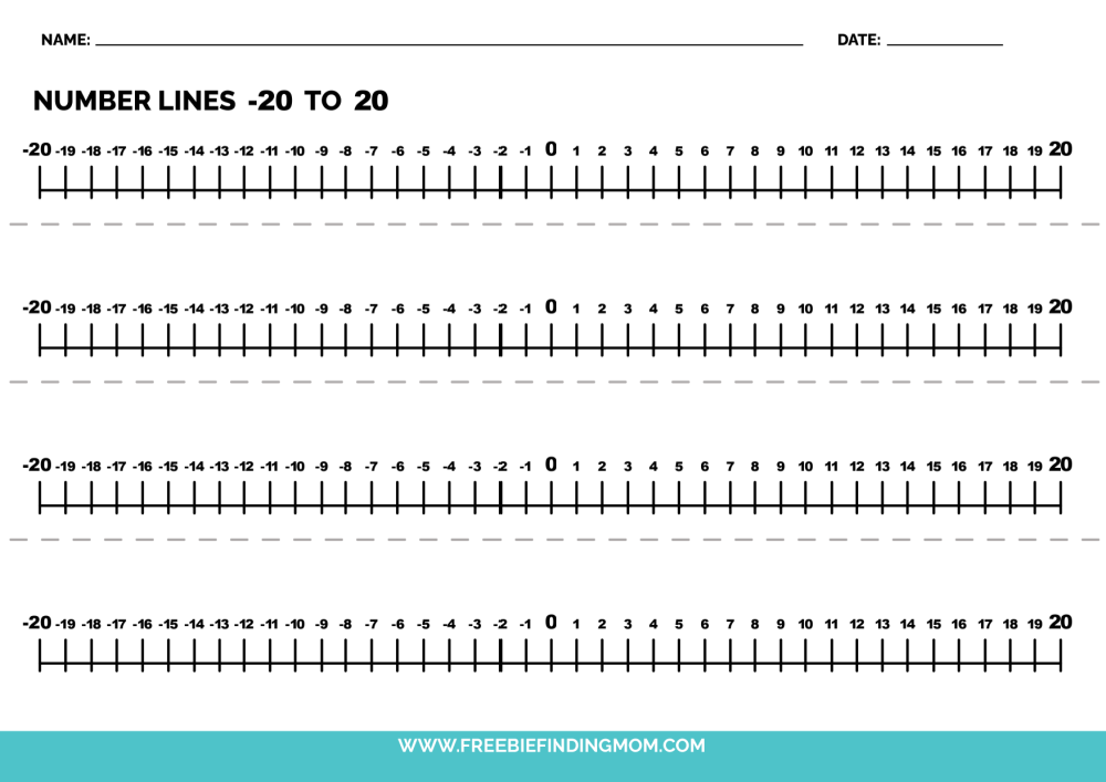 Free Printable Integer Number Line Template Download Free Printable Integer Number Line