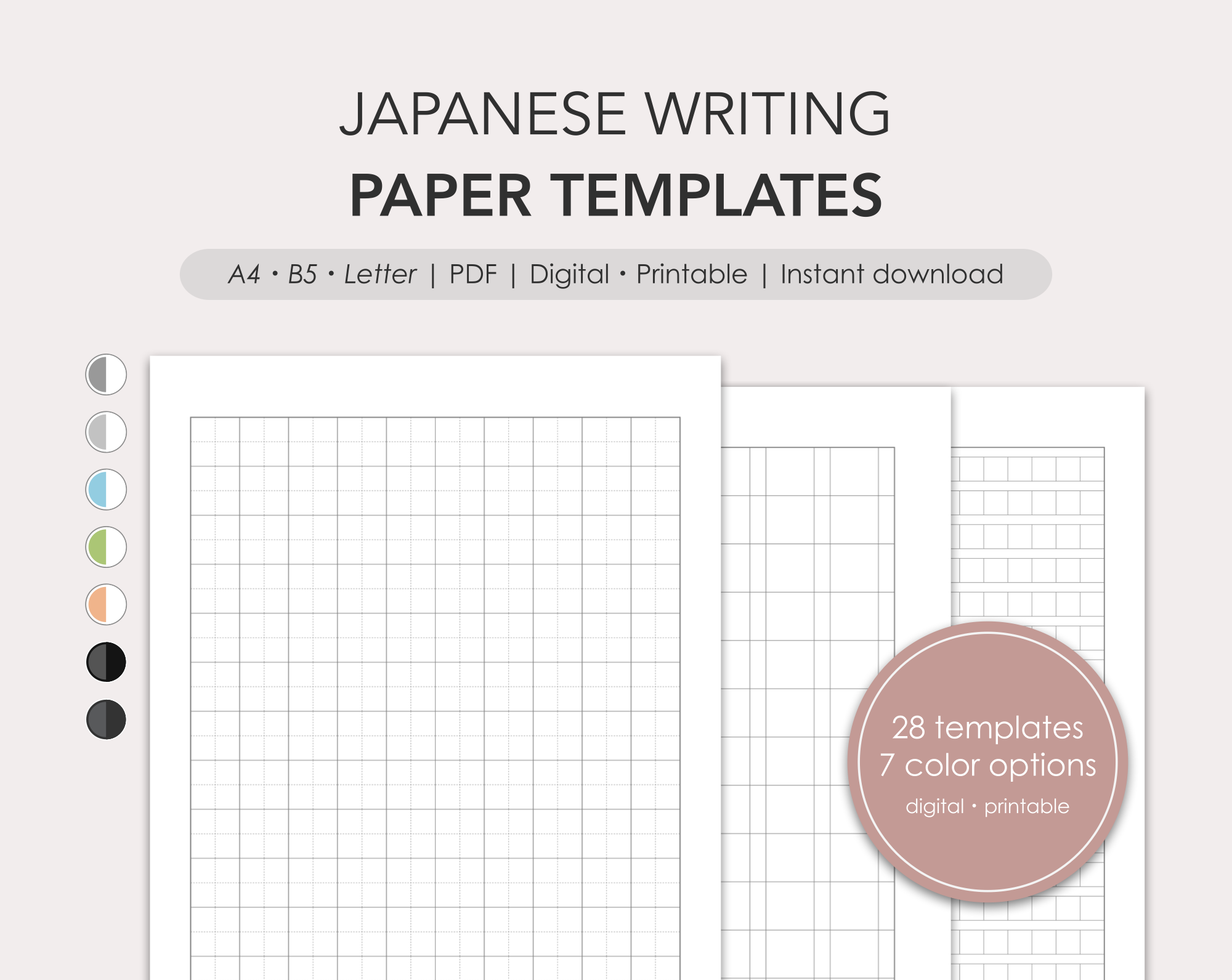 Free printable japanese writing paper, Download Free printable japanese ...