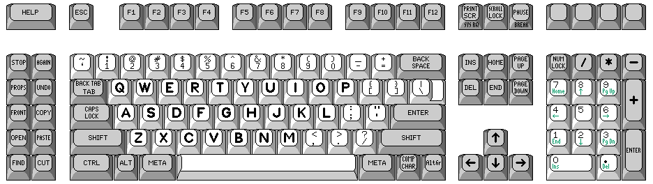 Vector keyboard keys stickers. Computer keyboard buttons, keys ...