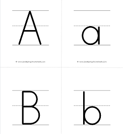 Alphabet Flash Cards - Upper Case & Lower Case | A Wellspring - Worksheets Library