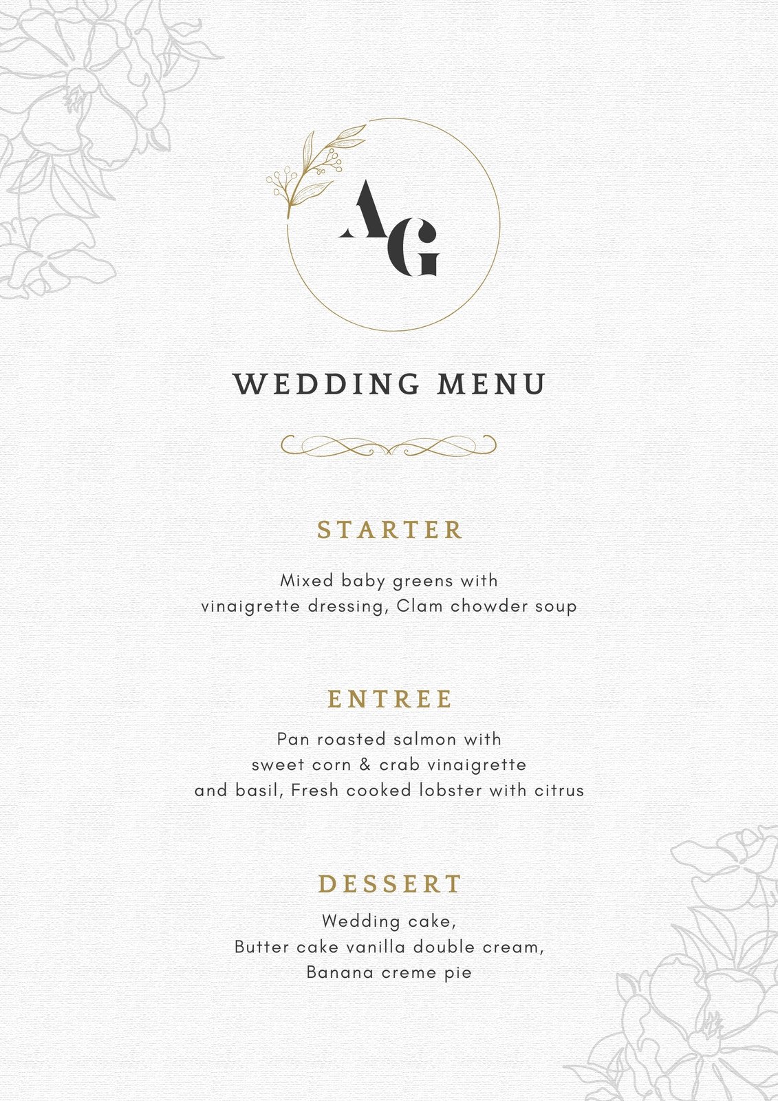 Free printable and customizable fancy menu templates | Canva ...