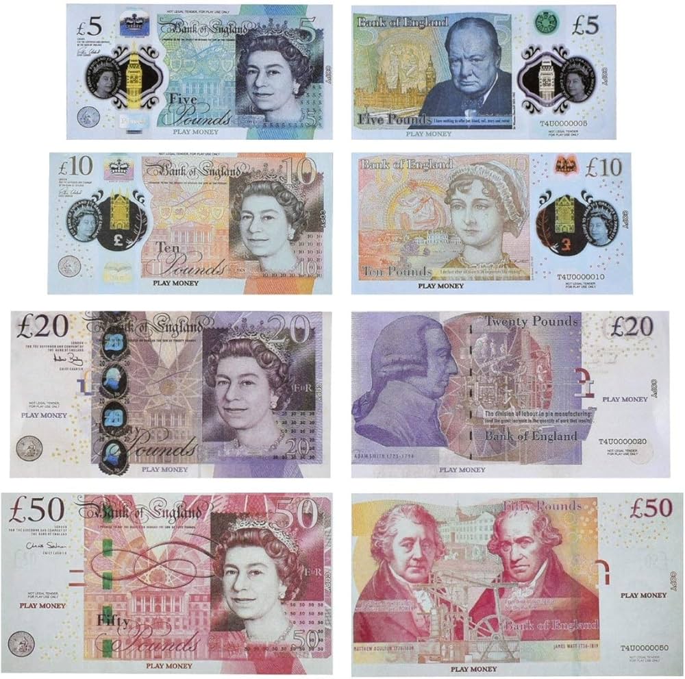 Playkidiz Fake Money Banknotes Pretend Pounds Set For Kids Role Playkidiz Fake Money Banknotes Pretend Pounds Set For Kids Role