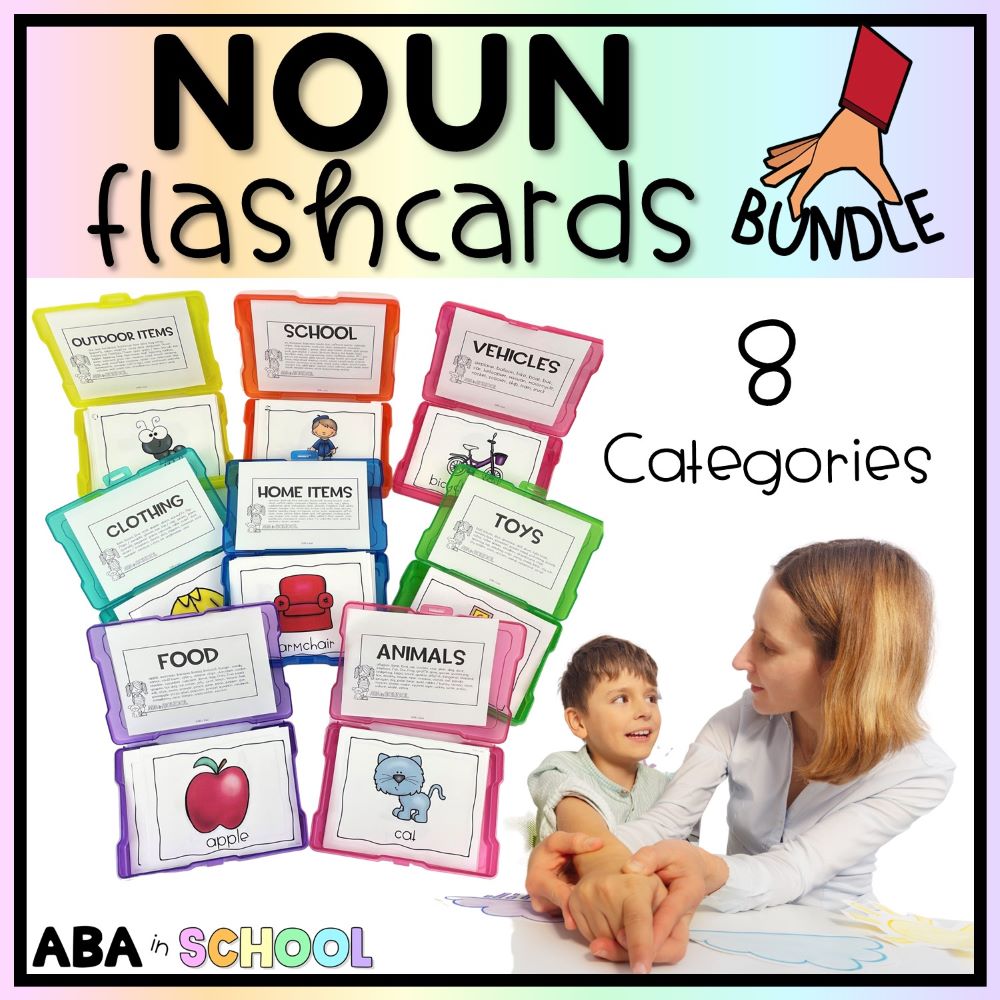 Printable Nouns Flashcards - Special Education ABA ELL speech ...