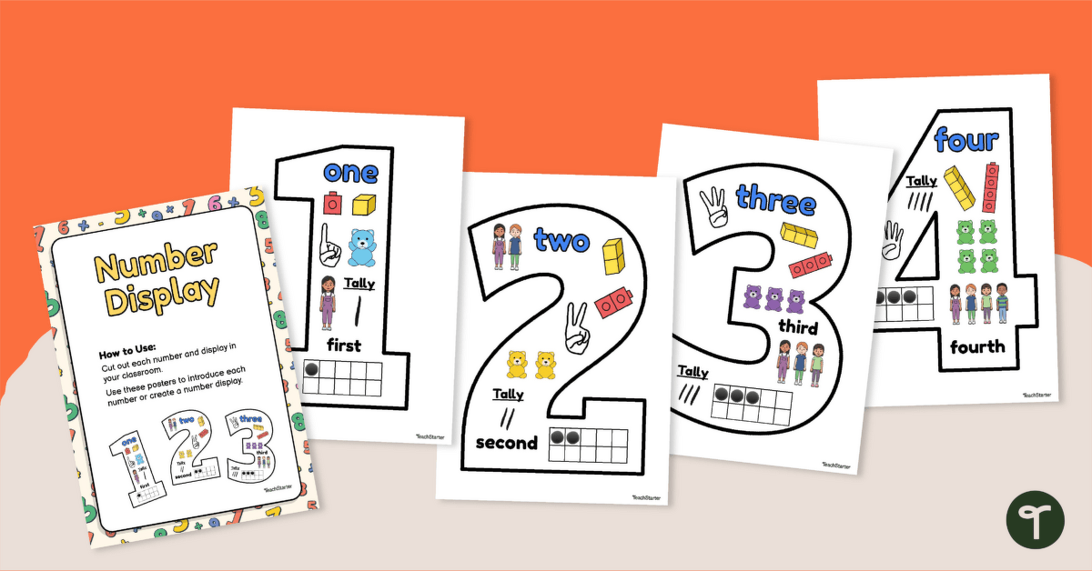 Number Posters | Teach Starter - Worksheets Library