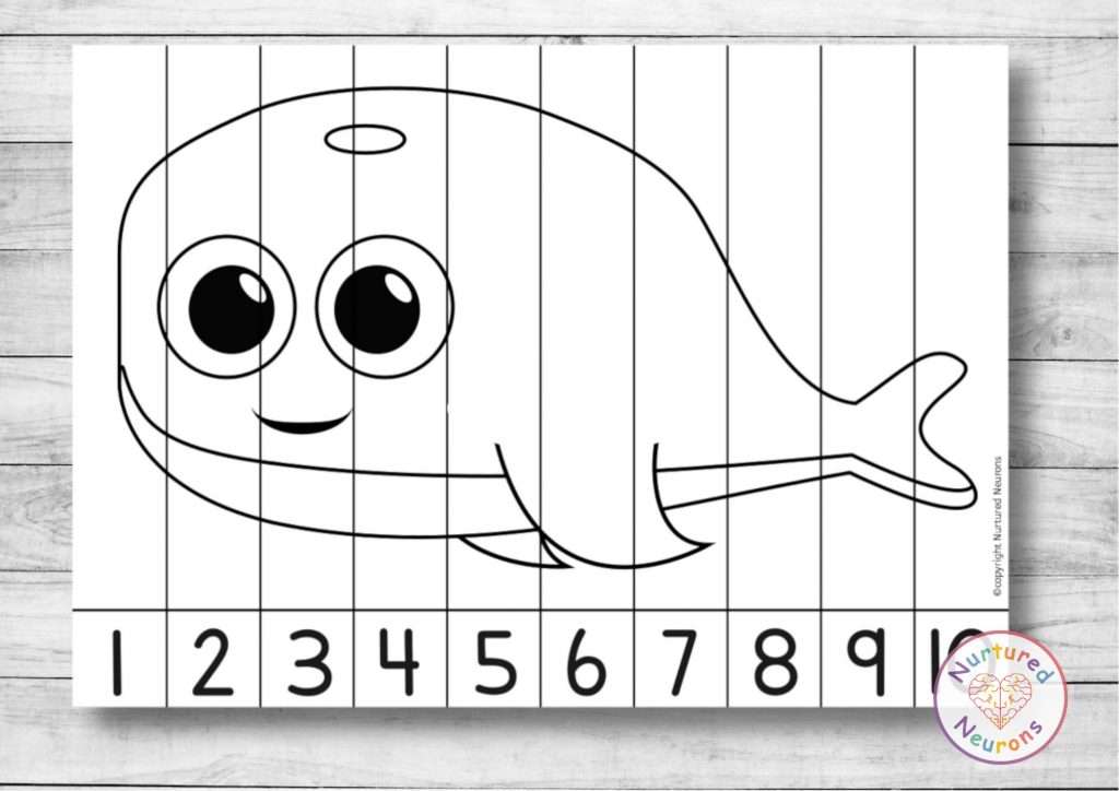 Super Cute Whale Number Sequencing Puzzle (Printable) - Nurtured ...