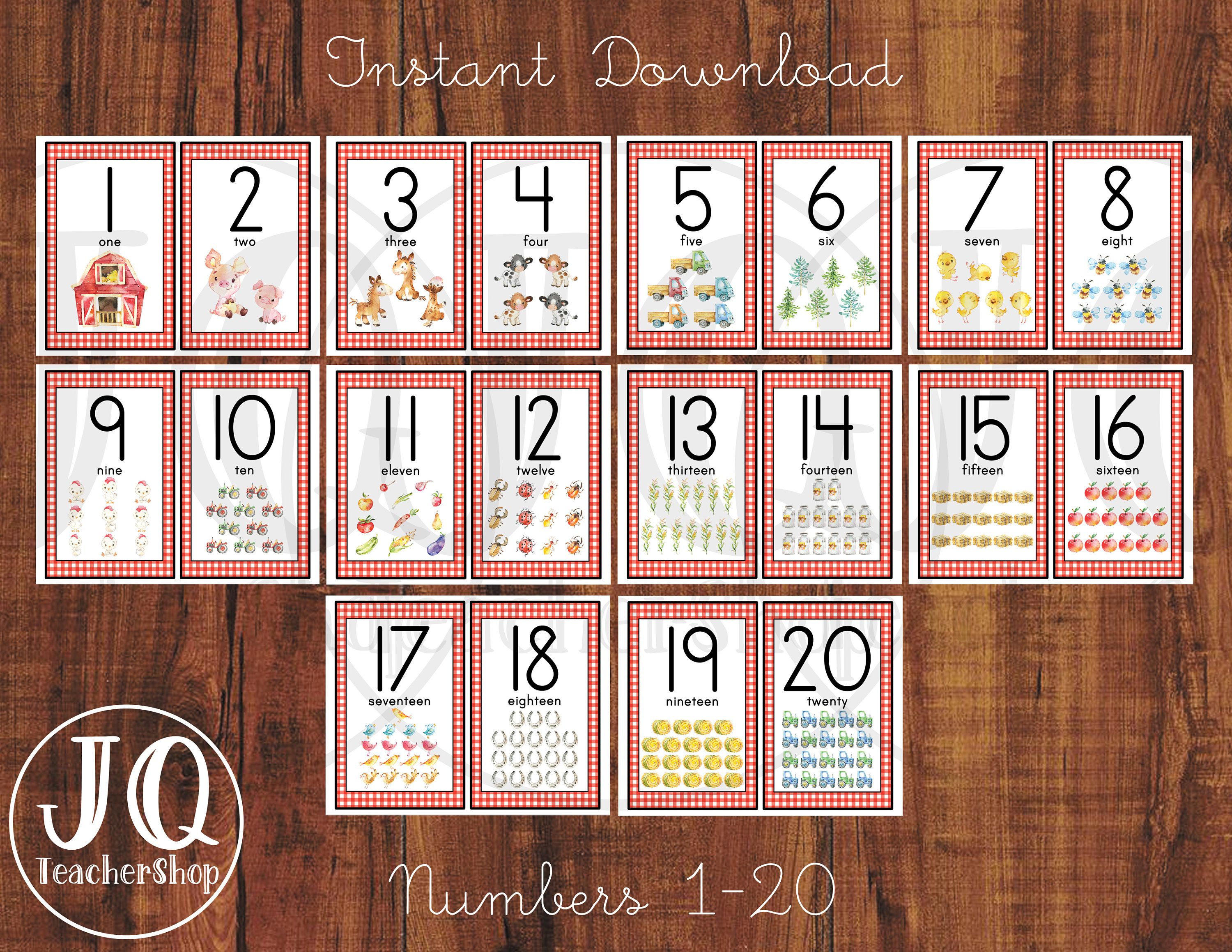 Free printable numbers for classroom wall, Download Free printable ...