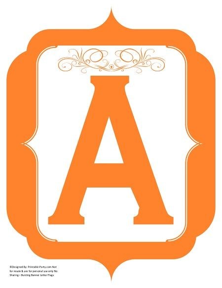 Free printable orange letters, Download Free printable orange letters ...