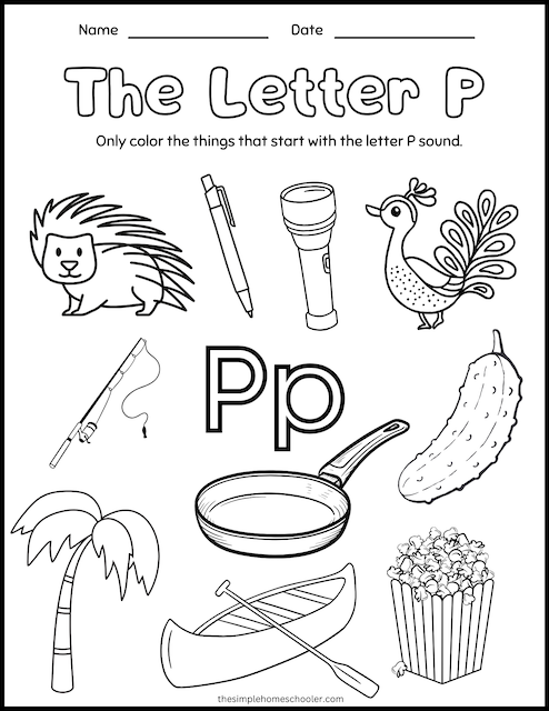 15+ Letter P Printables: Free & Easy Print - The Simple Homeschooler - Worksheets Library
