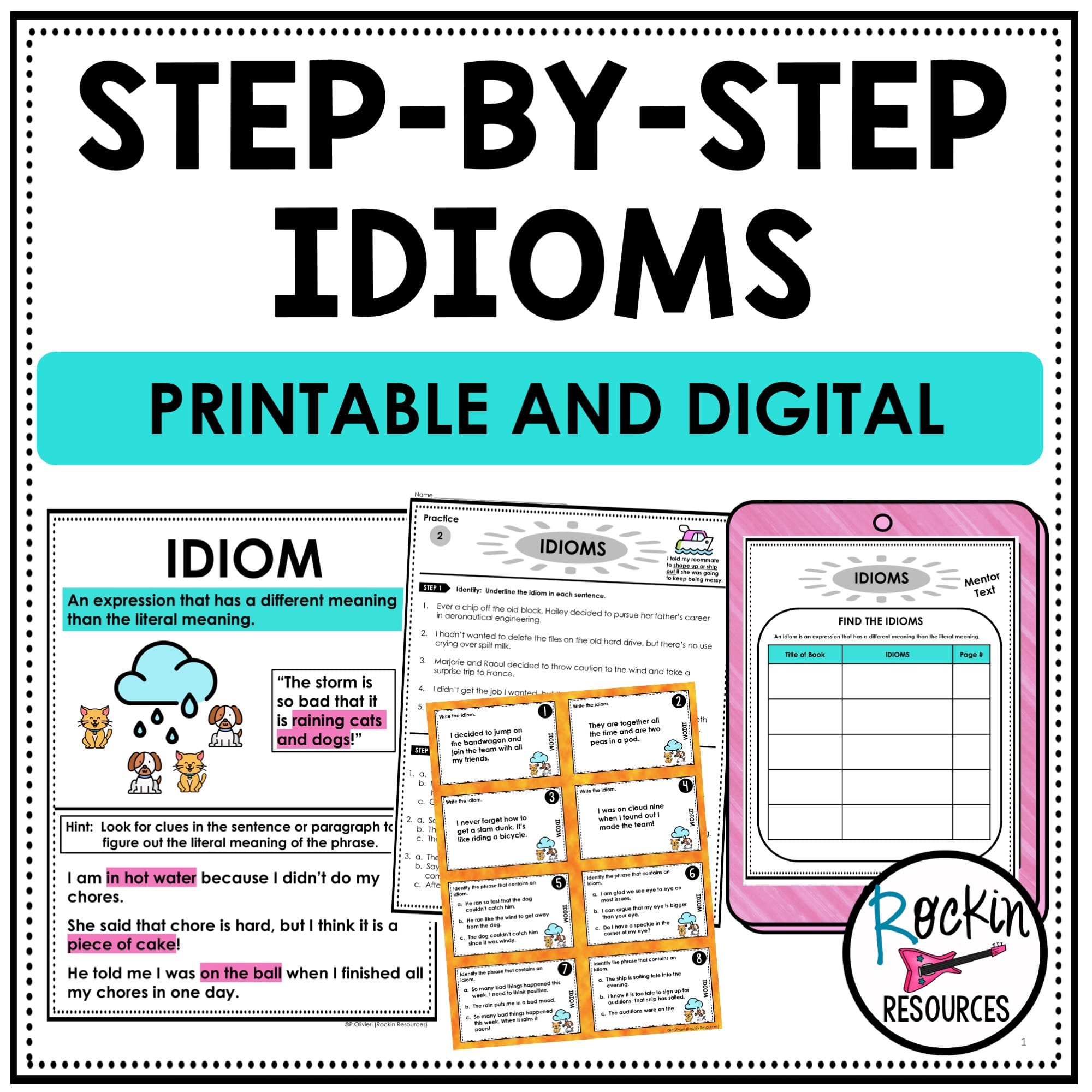 Idioms Warm Up Activity | Figurative Language Worksheets - Worksheets ...