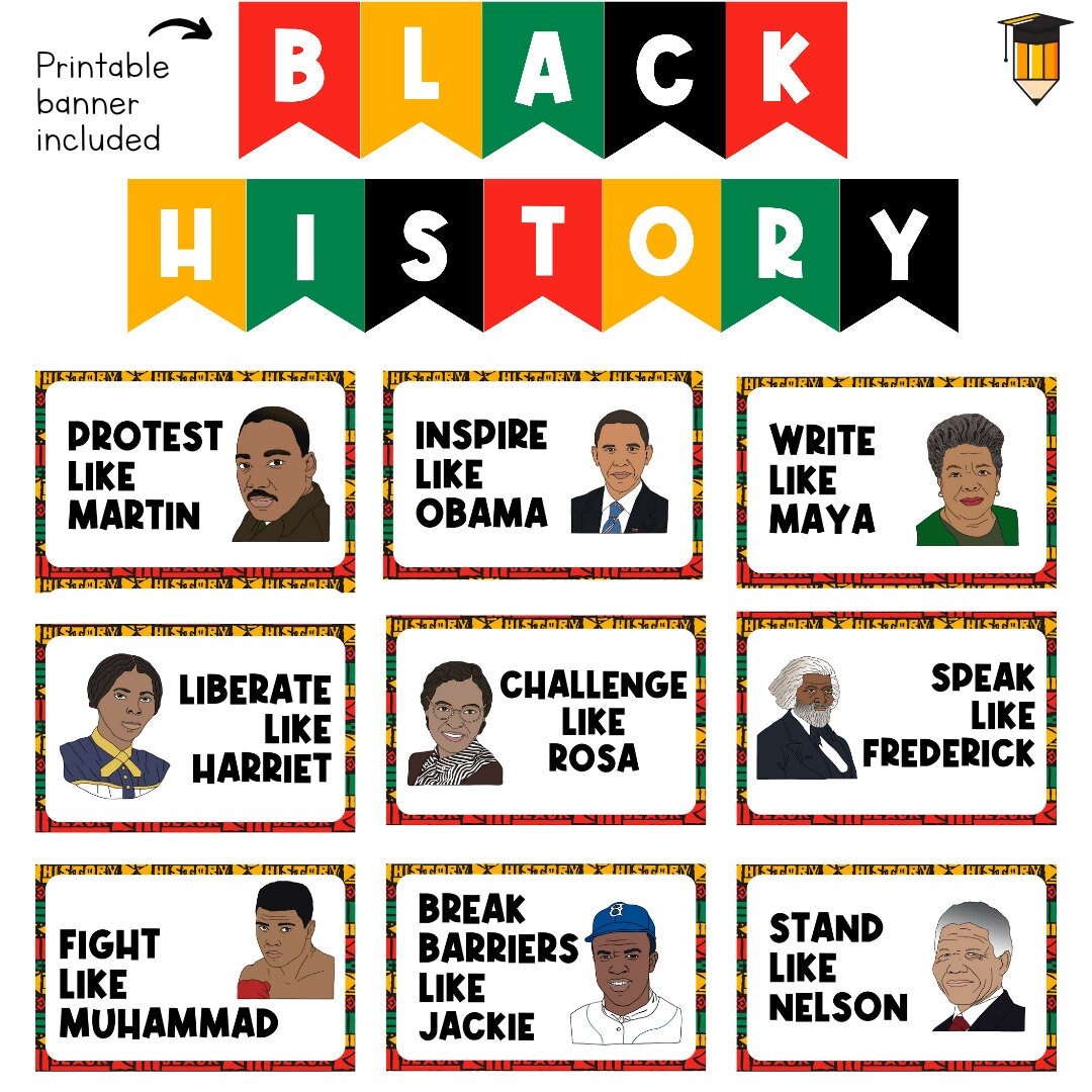 Free printable posters for black history month, Download Free printable ...