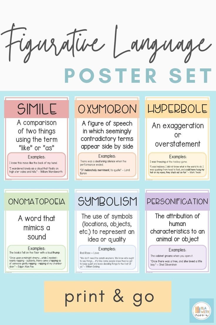 Free printable posters for figurative language, Download Free printable ...
