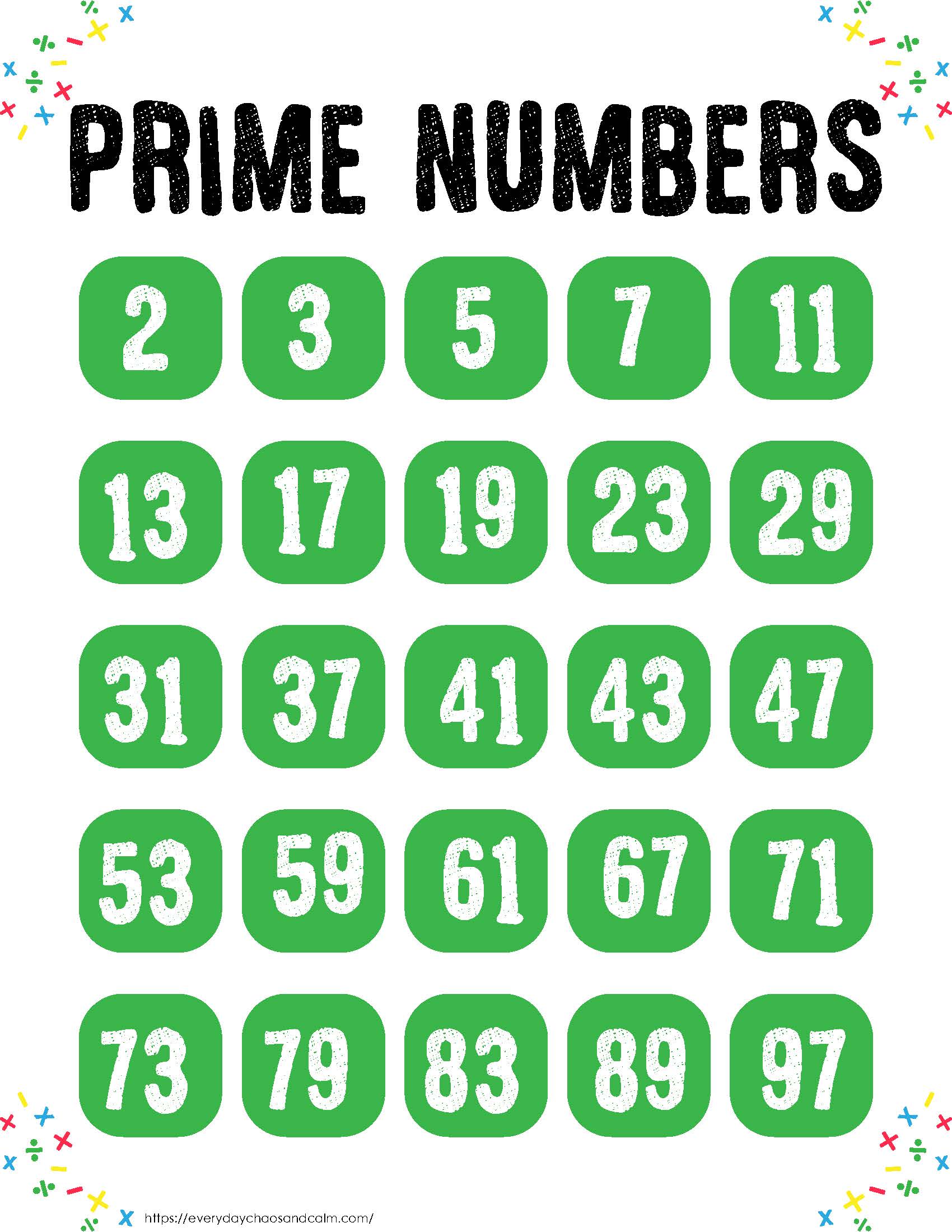 Free Printable Prime Number Charts Worksheets Library Free Printable Prime Number Charts Worksheets Library