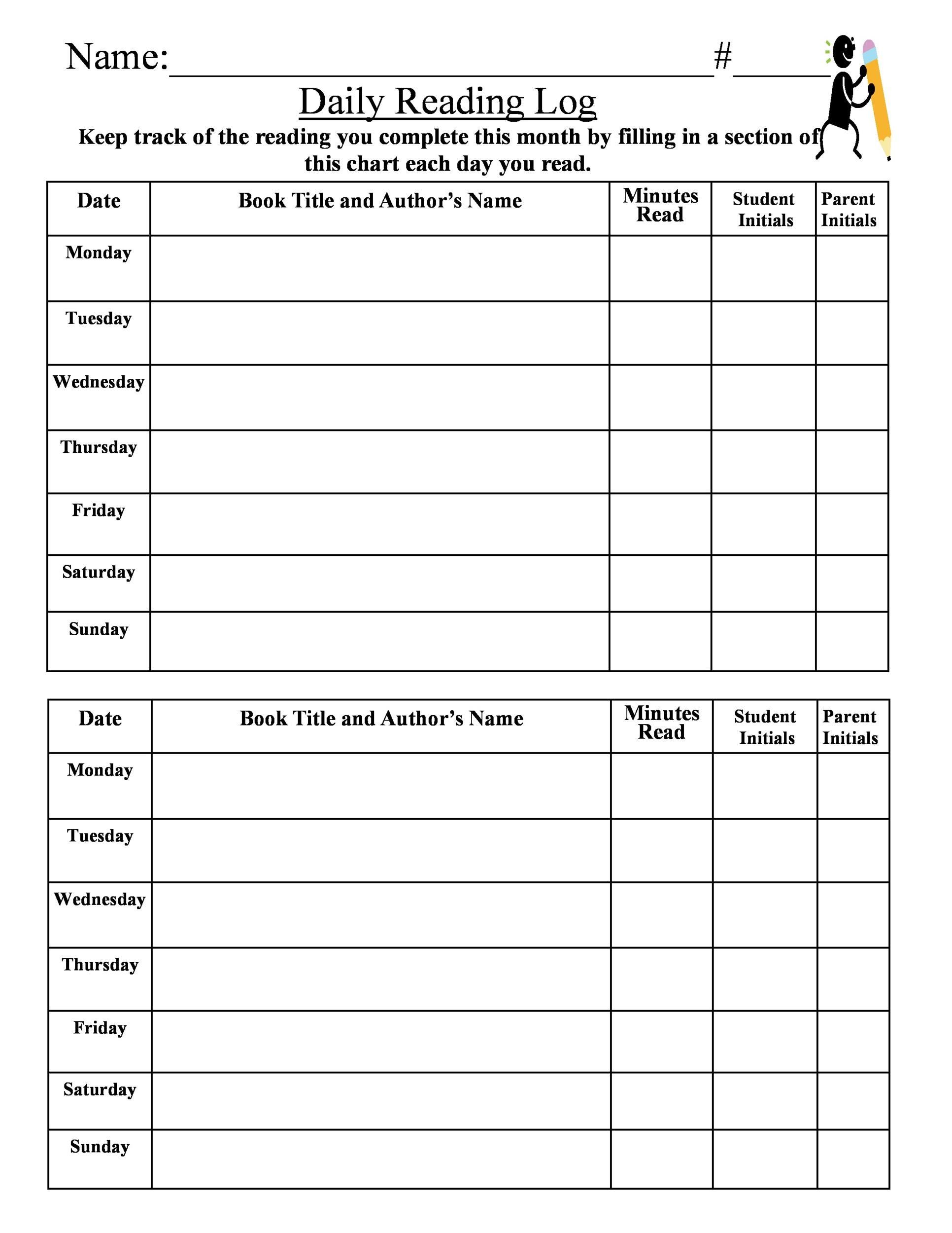Free Printable Reading Log For Middle School Download Free Printable Free Printable Reading Log For Middle School Download Free Printable