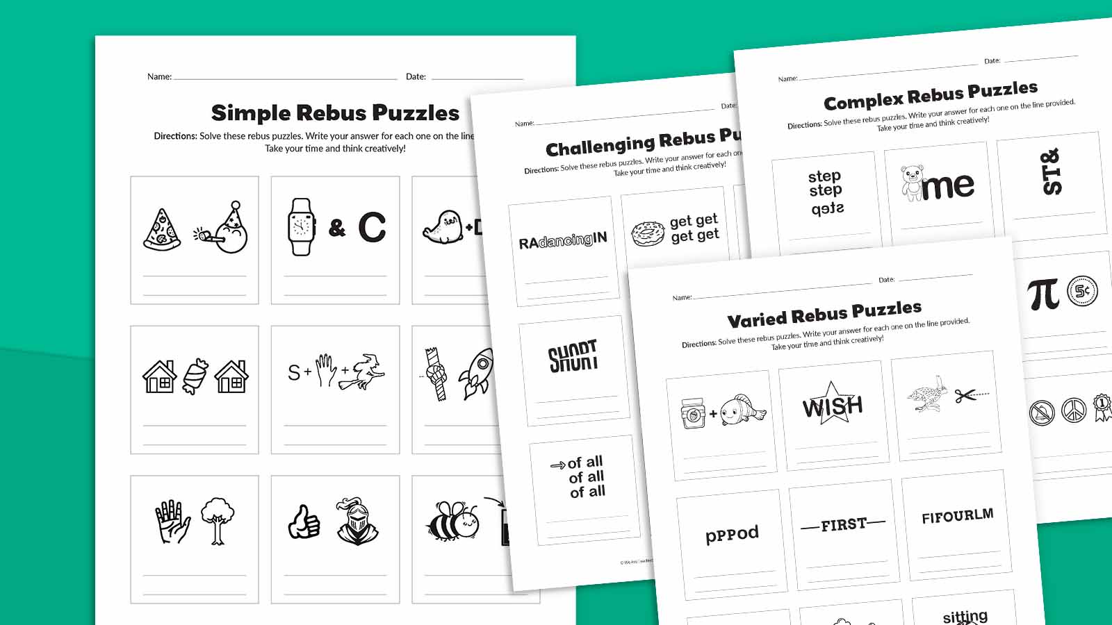 36 Rebus Puzzles With Answers (Free Printable) - Worksheets Library