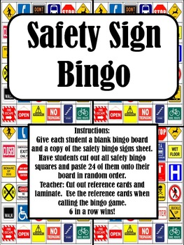 Empowered By THEM: Safety Sign Bingo - Worksheets Library