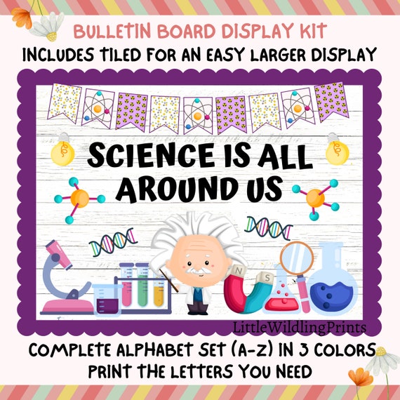 Science Bulletin Board Subject Scientist Experiment Display Kit ...