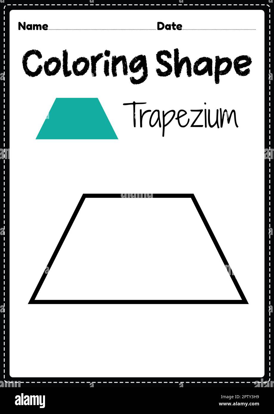 Trapezium shape coloring hi-res stock photography and images - Alamy ...