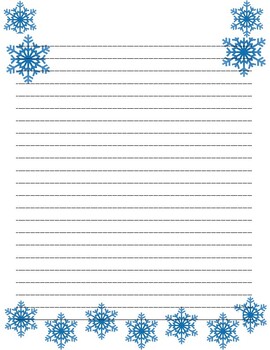 Free printable snowflake writing paper, Download Free printable ...