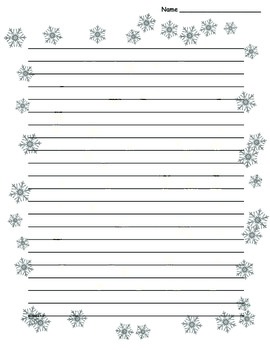 Free printable snowflake writing paper, Download Free printable ...