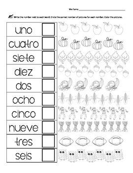 Spanish Numbers 1-10 Practice - Worksheets Library