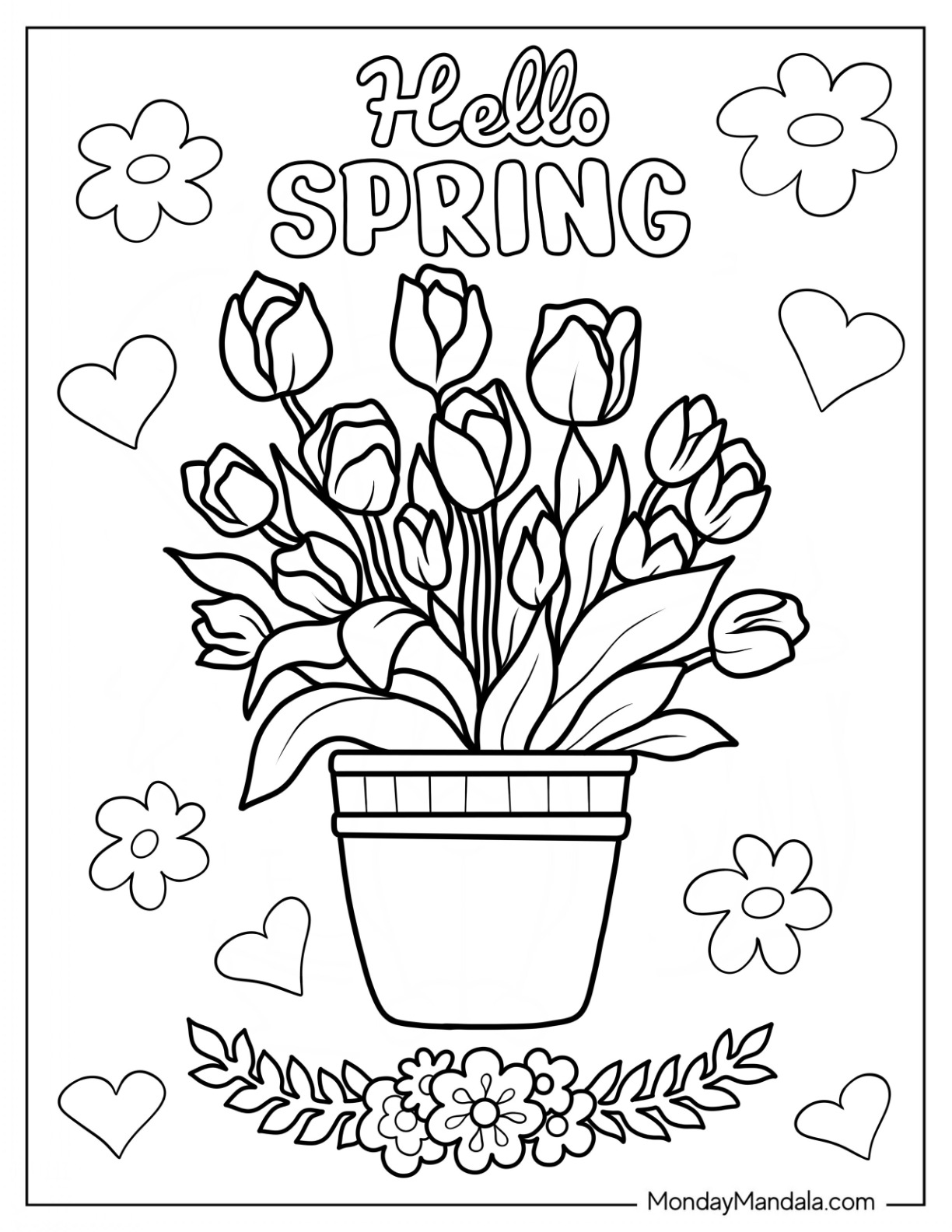Free Printable Coloring Pages Spring Flowers 2025 Free Printable Coloring Pages Spring Flowers 2025