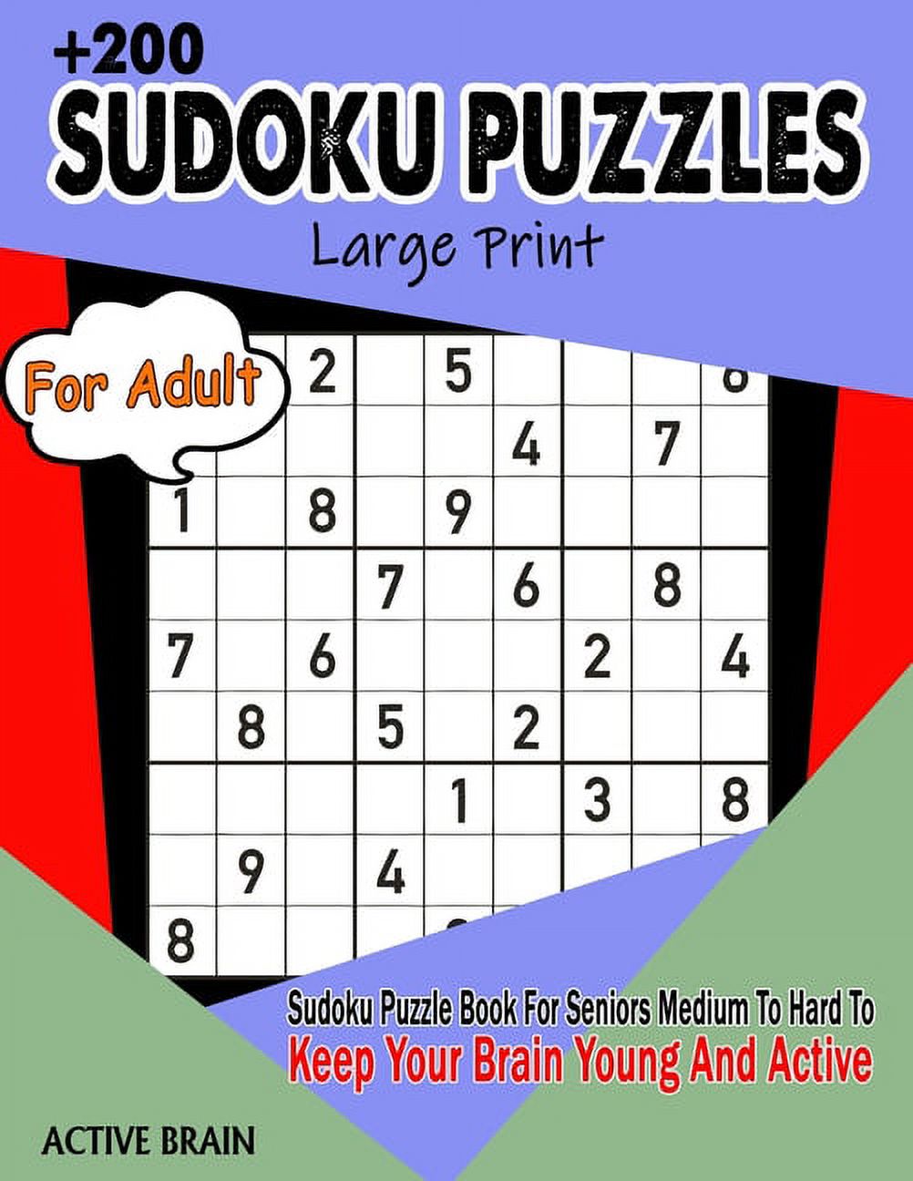 Sudoku Puzzles For Adults: Large Print Sudoku Puzzle Book For ... - Worksheets Library