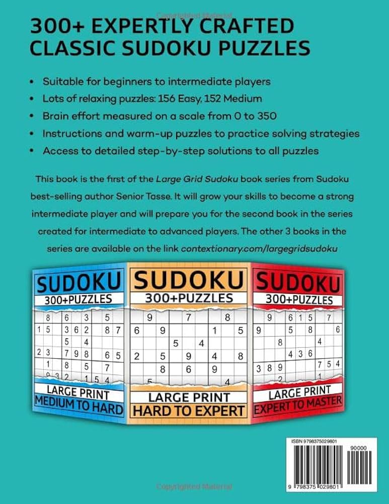 300+ Sudoku Puzzle Book for Adults Easy to Medium: Large Print ...