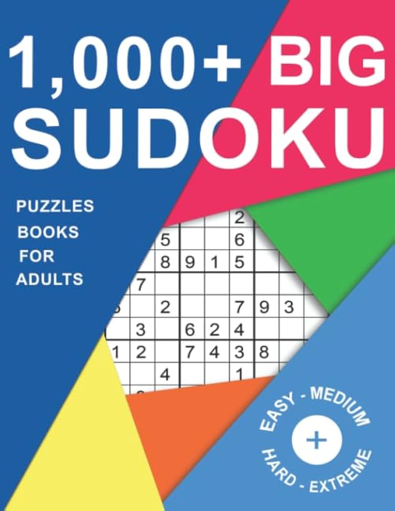 300 Large Print Sudoku Puzzles. Easy, Medium, Hard. (PDF) - Worksheets ...